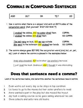 Comma Or No Comma Before Conjunction Worksheet Conjunction Worksheets