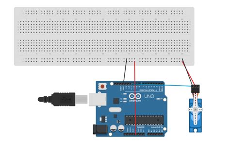 Circuit Design Servomotorcontrol Tinkercad