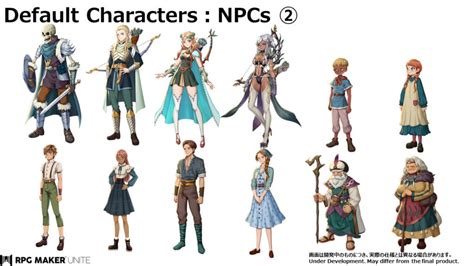 RPG Maker Unite Details Default Character Full Body Portraits Gematsu