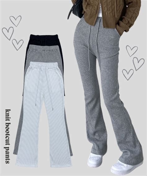 체형보정슬림핏 기장좋아요 골지 밴딩 부츠컷 트레이닝 팬츠 에이블리