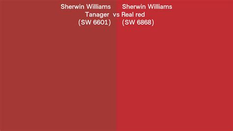 Sherwin Williams Tanager Vs Real Red Side By Side Comparison