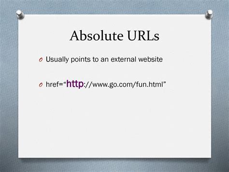 Difference Between Relative Urls And Absolute Urls