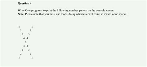 Solved Write C Programs To Print The Following Number Chegg