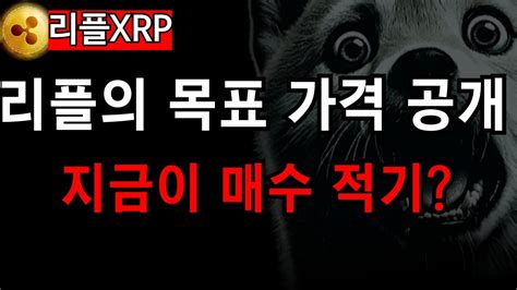 리플의 목표 가격 공개 지금이 매수 적기일까 Youtube