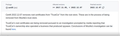Update Certifi Dependency To Issue Wazuh Wazuh