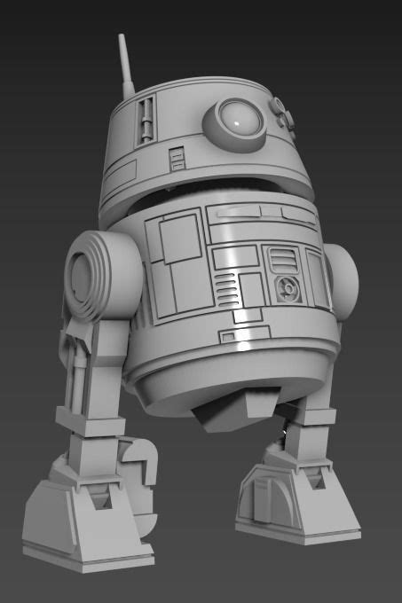 M2 D8 Astromech Droid One12 Scale Stl Files 3d Model 3d Printable