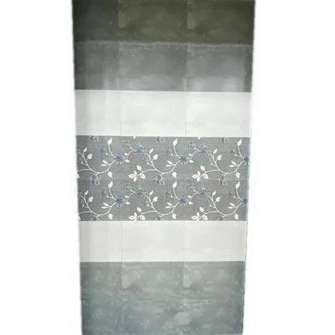 Glossy White Grey Pattern Wall Tile Elevation Size 60 120 Cm At