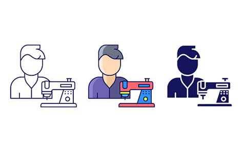 Tailor Vector Icon Stock Illustration Download Image Now Adult