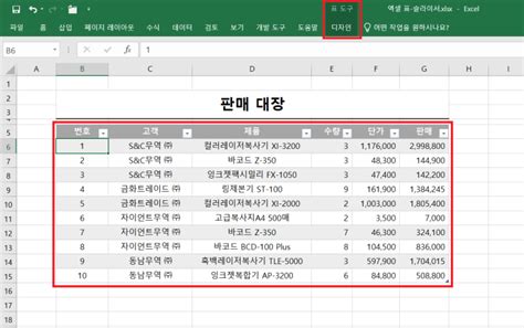 엑셀 excel 기초 and 실무 엑셀 배우기 슬라이서를 이용해 표에서 원하는 데이터 표시하기 네이버 블로그