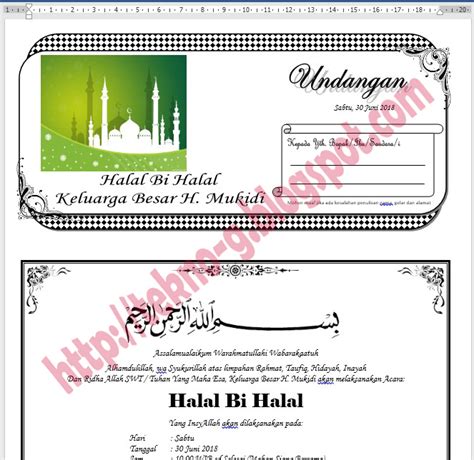 Detail Bingkai Undangan Halal Bihalal Koleksi Nomer 30