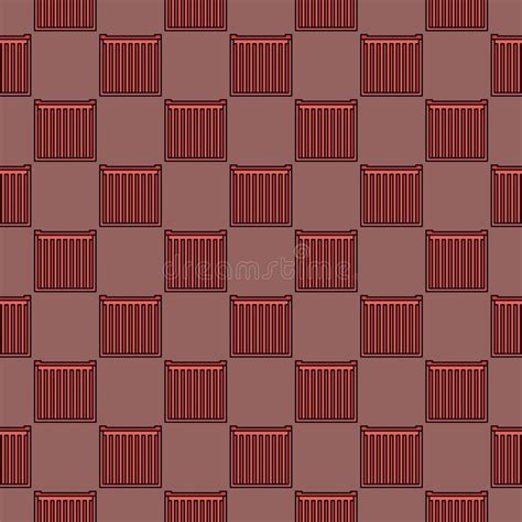 Red Shipping Container Vector Modern Seamless Pattern Stock Vector Illustration Of Repeat