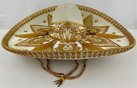 Sombrero Mariachi Creamgold Handmade From Mexico Sombrero Etsy