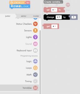Variables Robolink Basecamp