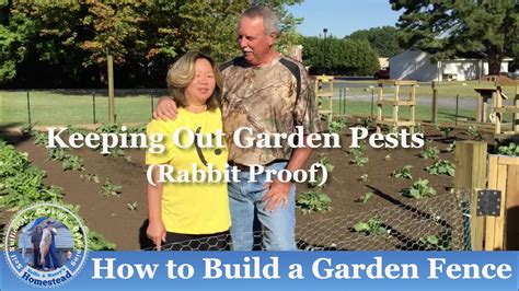 How To Install Garden Fence Rabbit Proof Youtube