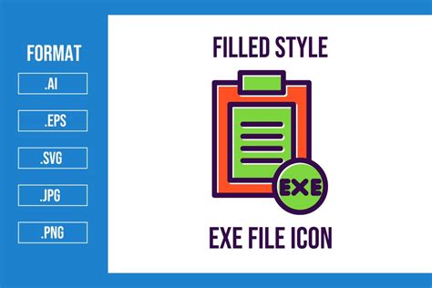 Exe File Filled Icon Graphic By Mhd Usman Creative Fabrica