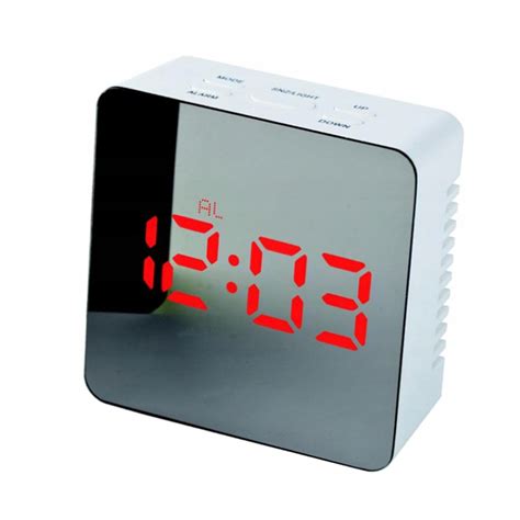 Budzik LED Drzemka Lustro Temperatura Noc Kwadrat Oficjalne Archiwum Allegro