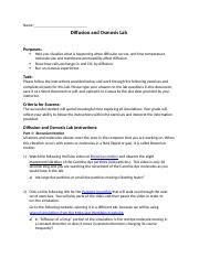 Diffusion Osmosis Virtual Lab 1 Docx Name Diffusion And Osmosis Lab