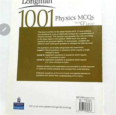 Longman O Level 1001 Physics MCQs Hobbies Toys Books Magazines