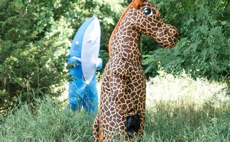 Adult Unisex Giraffe Inflatable Chub Suit Halloween Cosplay