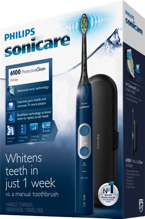 Philips Sonicare Protectiveclean Rechargeable Toothbrush Navy Blue