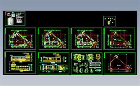 某小区会所设计结构建筑施工图autocad 2000模型图纸下载 懒石网