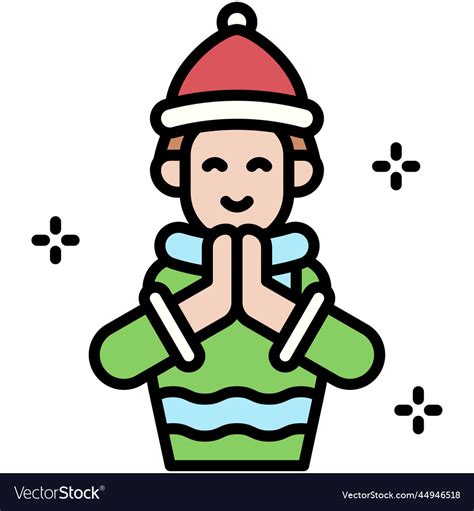 Young Santa Claus Icon Christmas Related Vector Image