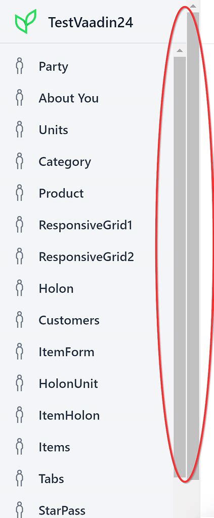 Two Scroll Bars In Navitems Vaadin Forum