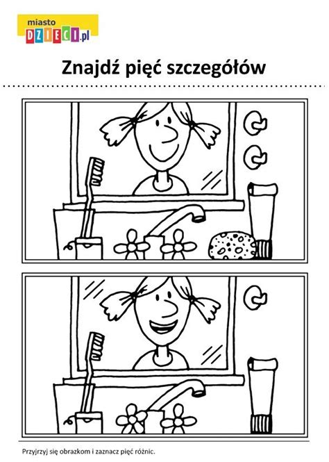 Kolorowanka dla dzieci znajdź pięć różnic ściągnij bezpłatnie do