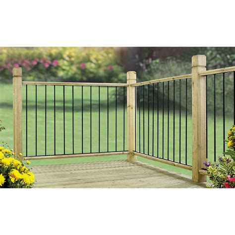Garda Metal Deck Decking Infill Fence Panel Black Burbage Iron Craft