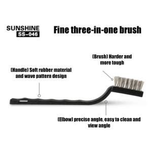 Sunshine SS 046 3in1 Gold Silver Anti Static Steel Brush Martview