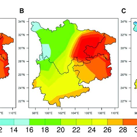The 2 M Air Maximum Temperature T Max Results For Southwest China
