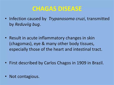 Reduviid Bug And Chagas Disease Ppt