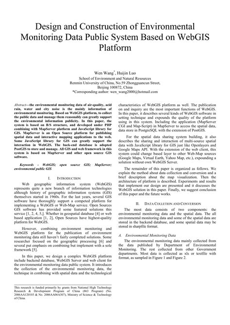 Pdf Design And Construction Of Environmental Monitoring Data Public