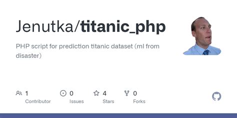 Github Jenutkatitanicphp Php Script For Prediction Titanic Dataset Ml From Disaster