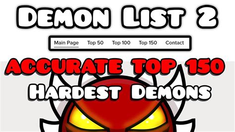 I Made A BETTER DEMON LIST Top 150 Hardest Demons In Geometry Dash