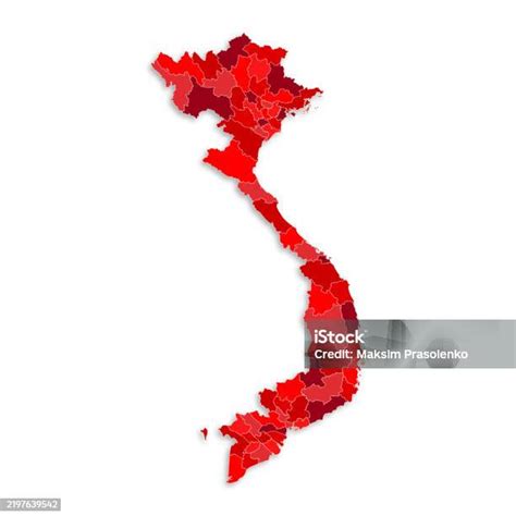 베트남지도 와 국경 강조 지역 주 흰색 배경에 고립되어 있습니다 베트남의 템플릿 맵입니다 상세한 벡터 그림입니다 0명에 대한 스톡 벡터 아트 및 기타 이미지 Istock