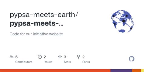 GitHub Pypsa Meets Earth Pypsa Meets Earth Github Io Code For Our