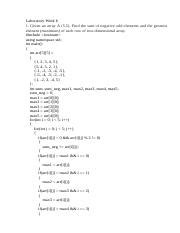 Calculate Array Statistics Sum Max Product Min Course Hero