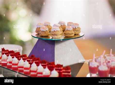 Stylish Sweet Candy Buffe Set At The Wedding Ceremony Confectionery