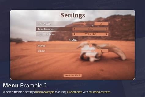 Settings And Options Menu Creator Pro