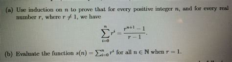 solved use induction on n to prove that for every positive