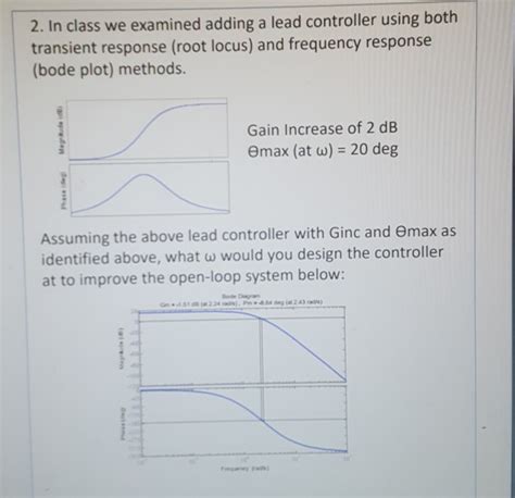 Solved 2 In Class We Examined Adding A Lead Controller Chegg Com