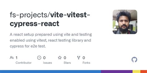 Github Fs Projectsvite Vitest Cypress React A React Setup Prepared