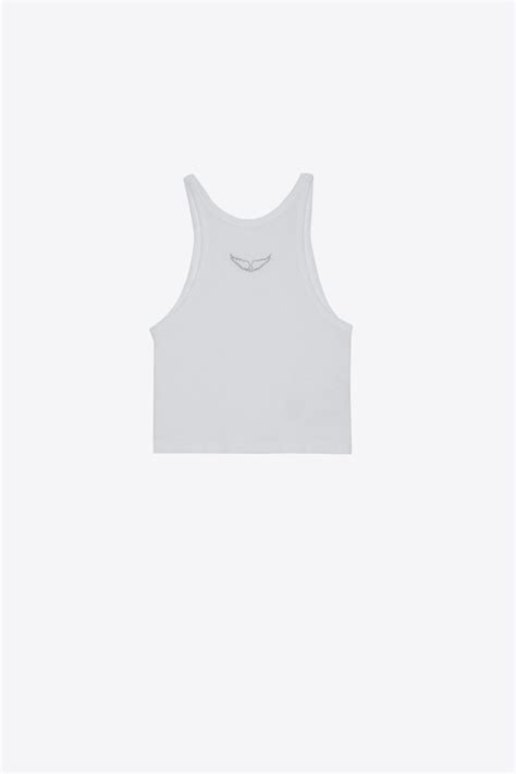 Zadig And Voltaire Albata Wings Tank Top In White Endource