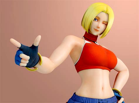 Blue Mary Kof Xiv Model With A Different Render Rfighters