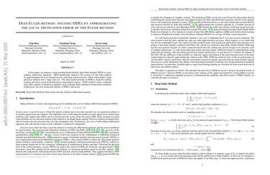 Deep Euler Method Solving ODEs By Approximating The Local Truncation
