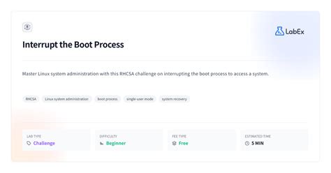 Interrupt The Boot Process Labex