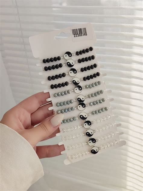 خرید دستبند یین یانگ رنگ ثابت و با کیفیت کد 1216662 ردگل