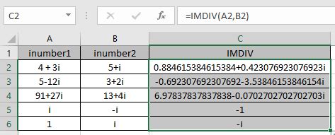 How To Use The IMDIV Function In Excel