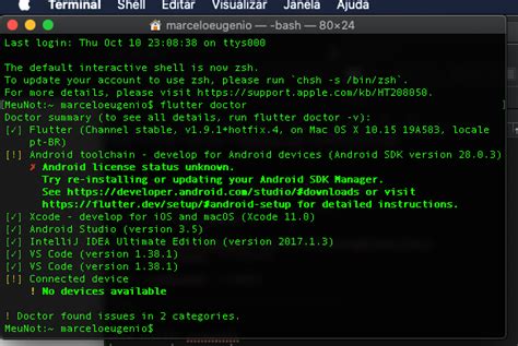 Configurando O Flutter No Macos Catalina Marcelo Eugênio Medium